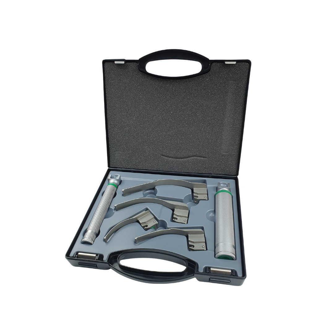 Set de laringoscopio, 4 hojas Macintosh, fibra óptica. ADC | Viamed ...